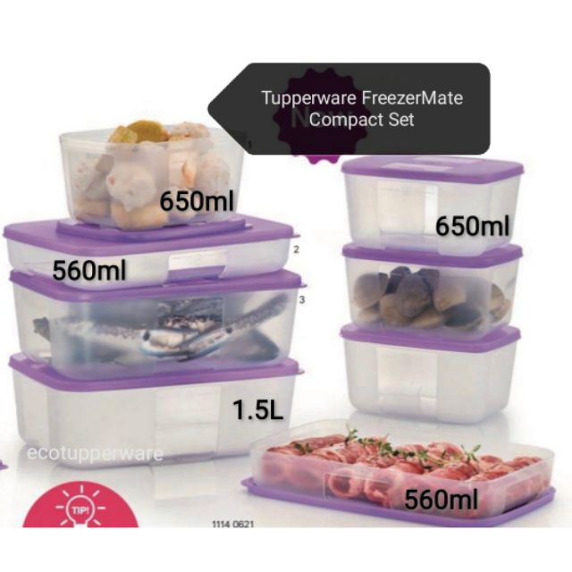Tupperware FreezerMate Compact Set(8) | Shopee Malaysia