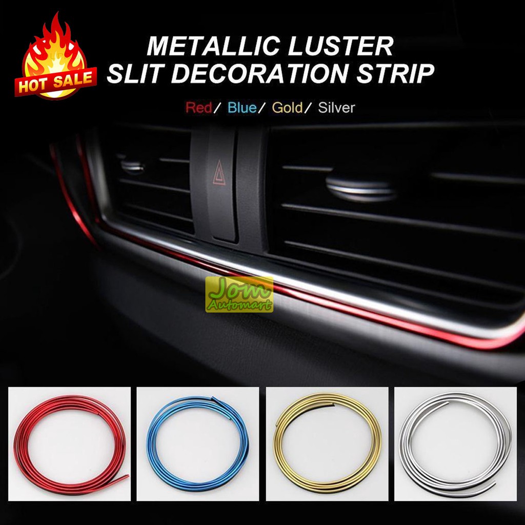 JOM Car Strip Grid Decoration Line Wire Sticker Lining Dashboard ...