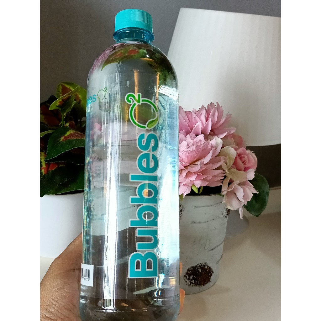 800 ml BUBBLES O2 NATURAL MINERAL WATER (NEW PACKAGING) X 12 bottles ...
