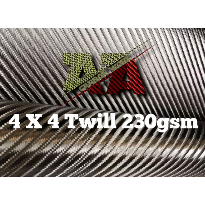 Kain Carbon Fiber 4x4 Twill Black 230gsm | Shopee Malaysia