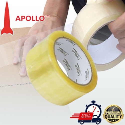 APOLLO 48MM X 90 YARDS X 43Micron Transparent Clear OPP Tape Packaging ...