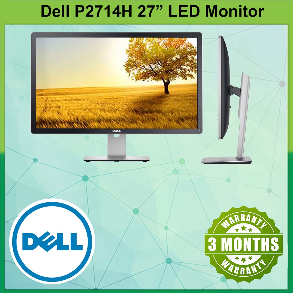 Dell P2714H 27 LED Monitor 27-inch 1920x1080 VGA DVI DisplayPort ...