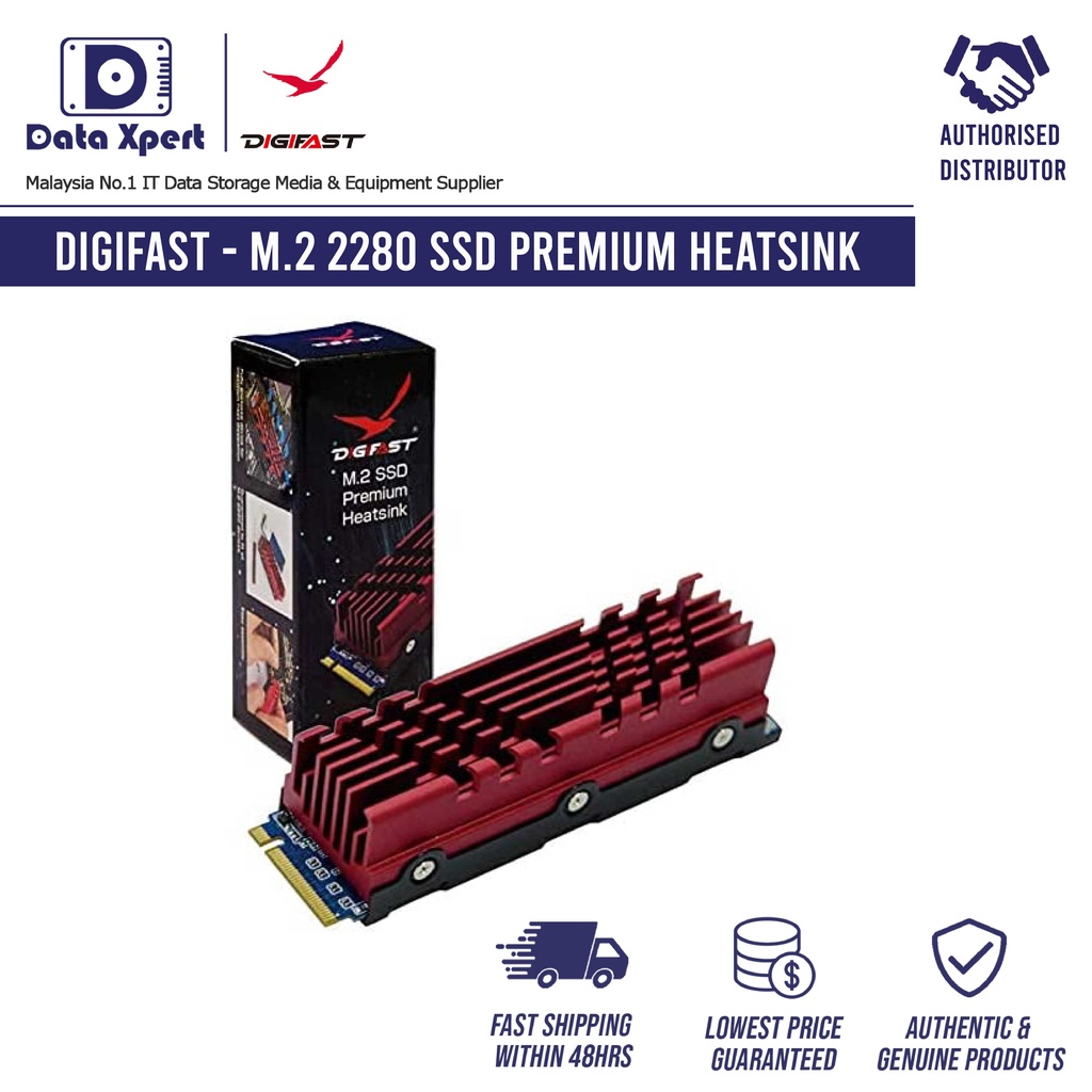 Digifast M.2 2280 SSD Premium Heatsink DG-HTSK-R | Shopee Malaysia