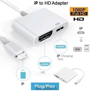 iP to HDTV Adapter, Ip Digital AV Adapter with iP Charging Port, for HD ...