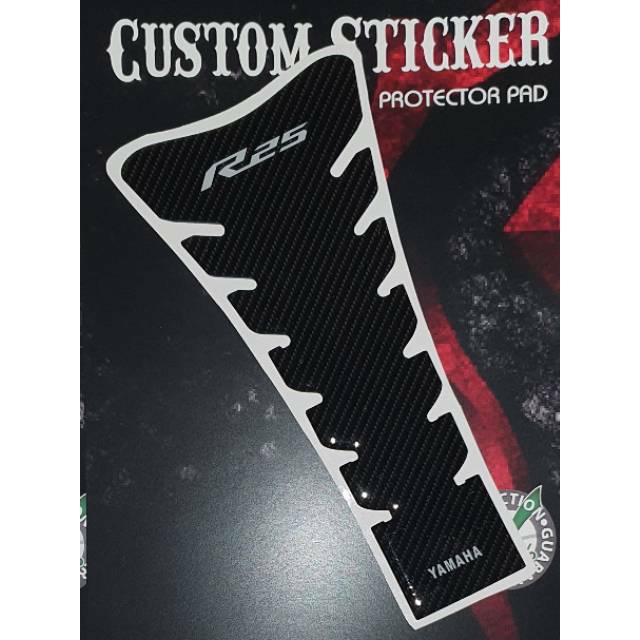 Tankpad Cover Tank Yamaha R25 itam carbon | Shopee Malaysia