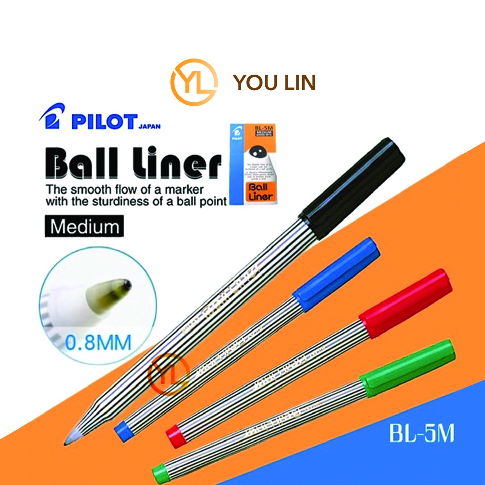 Pilot Ball Liner Ball Point Pen-Medium BL-5M | Shopee Malaysia