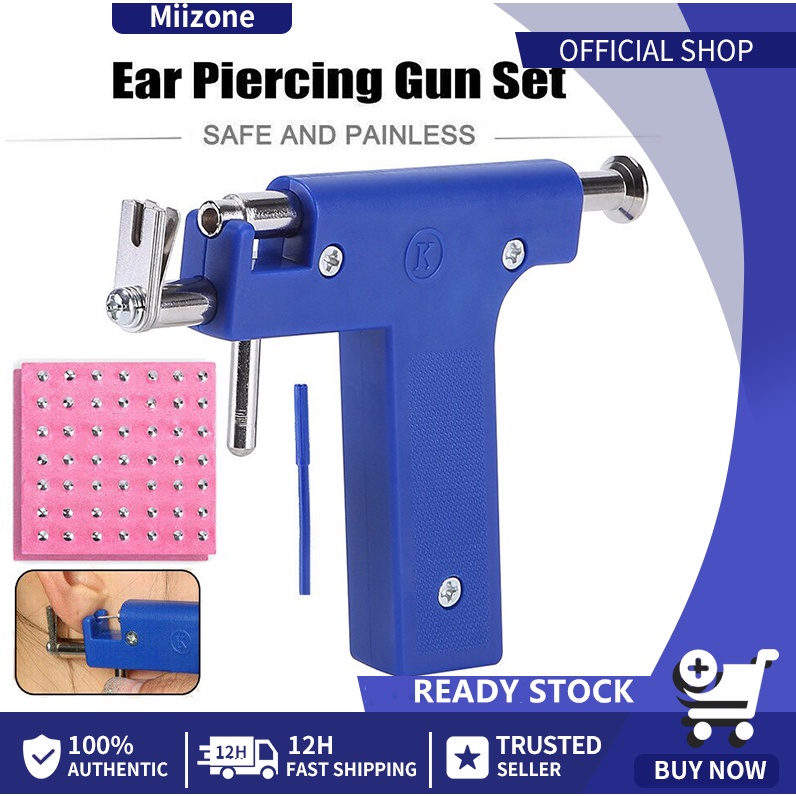 Ear Piercing Gun Set Steel Ear Nose Navel Body Piercing Gun Tool Kit ...