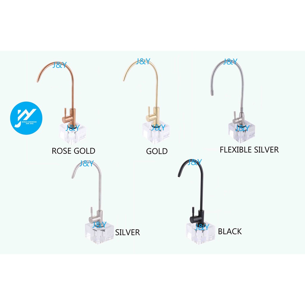 Portable 1/4'' SUS 304 Stainless Steel Kitchen Faucet Tap Chrome ...