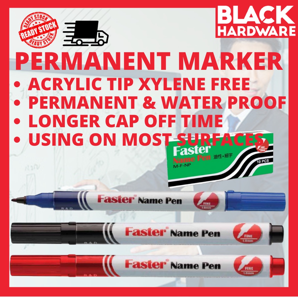 BLACK HARDWARE SMALL Trifling Faster 70 Permanent Marking Marker Pen ...