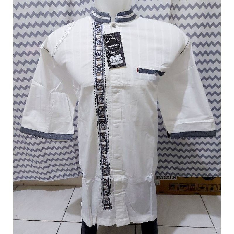 White Koko Shirt Jumbo Size Short Sleeve, Embroidery design 13 by ...