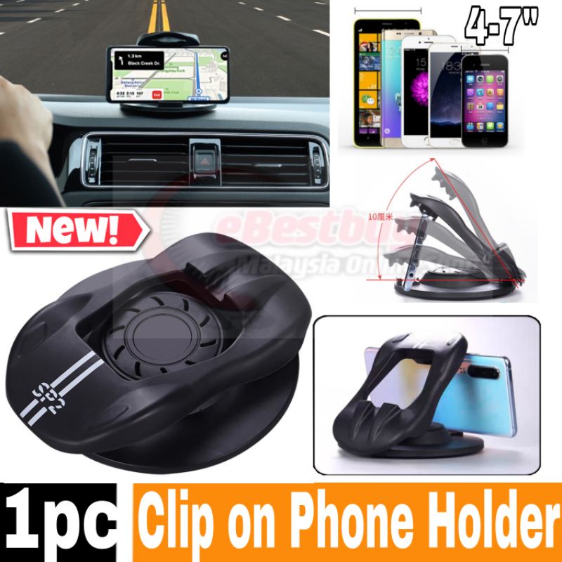 New Car Phone Holder 360 Clip on Dashboard Mount iPhone huawei vivo mi ...