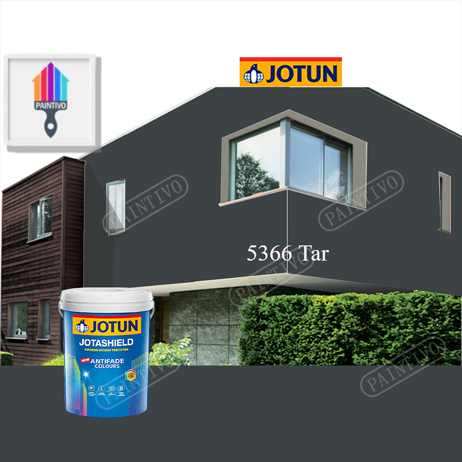 5366 Tar 5L Jotun Jotashield Antifade Black Colour Outdoor Wall Paint Anti Algae & Anti Fungal ...