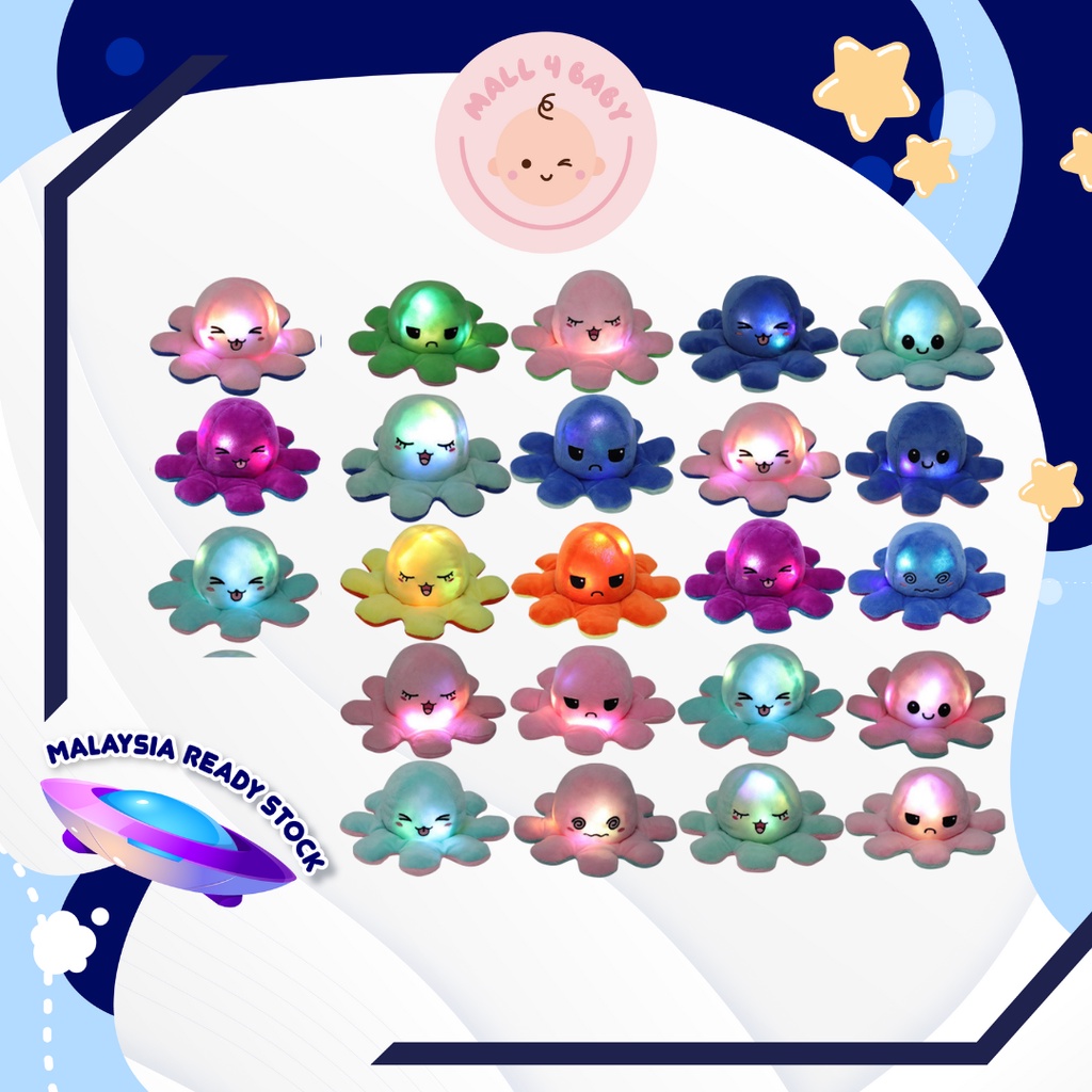 Mall4Baby LED Octopus Doll TIKTOK Reversible Tee Turtle Reversible ...