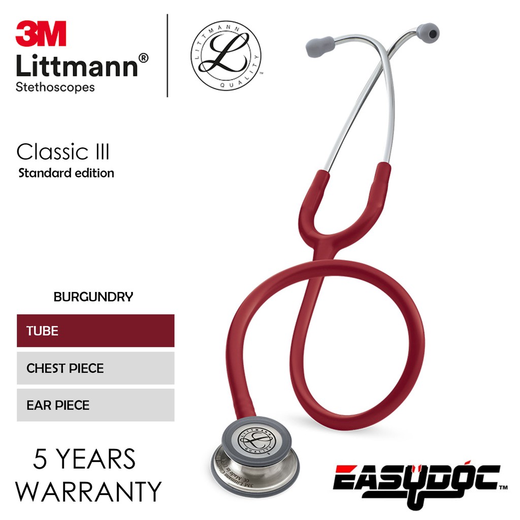 3M Littmann Classic III (Burgundy Standard) | Shopee Malaysia