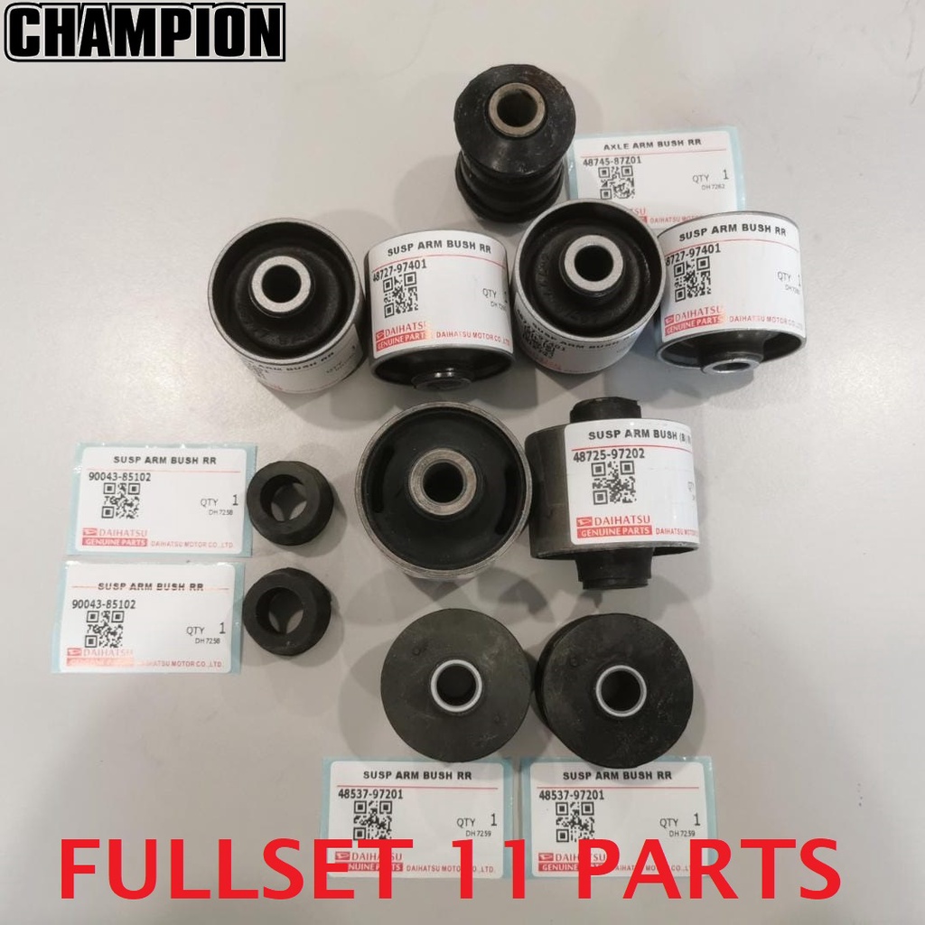 11 PARTS DAIHATSU PERODUA KELISA KENARI REAR TRAILING ARM BUSH / REAR ARM BUSH SET / LATERAL ARM ...