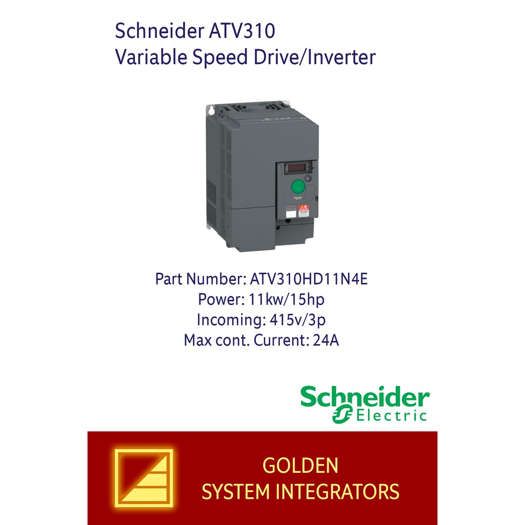 Schneider Inverter Variable Speed Drive ATV310 11kw 15HP LOCAL GENUINE ...