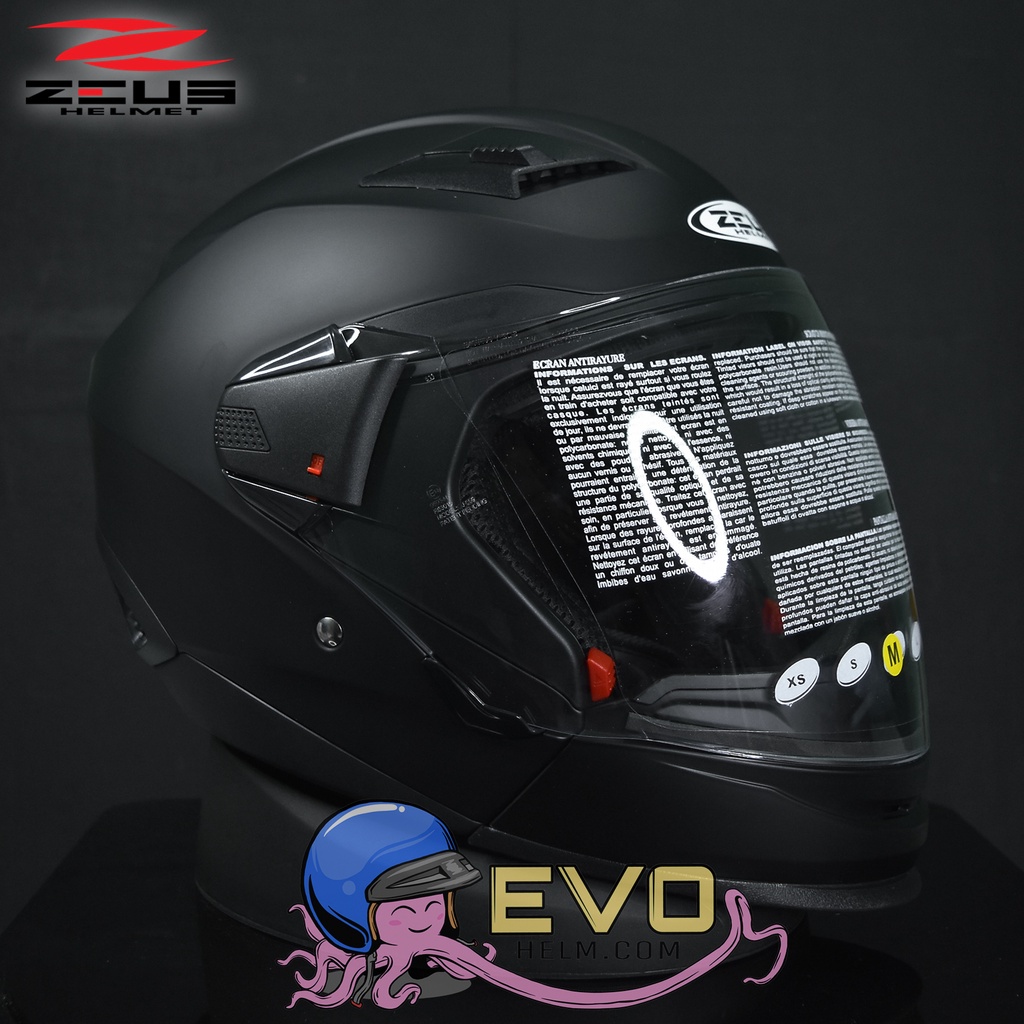 Zeus ZS611C MATT BLACK DOFF Helmet - ZEUS HALFFACE ZEUS 611C Helmet ...