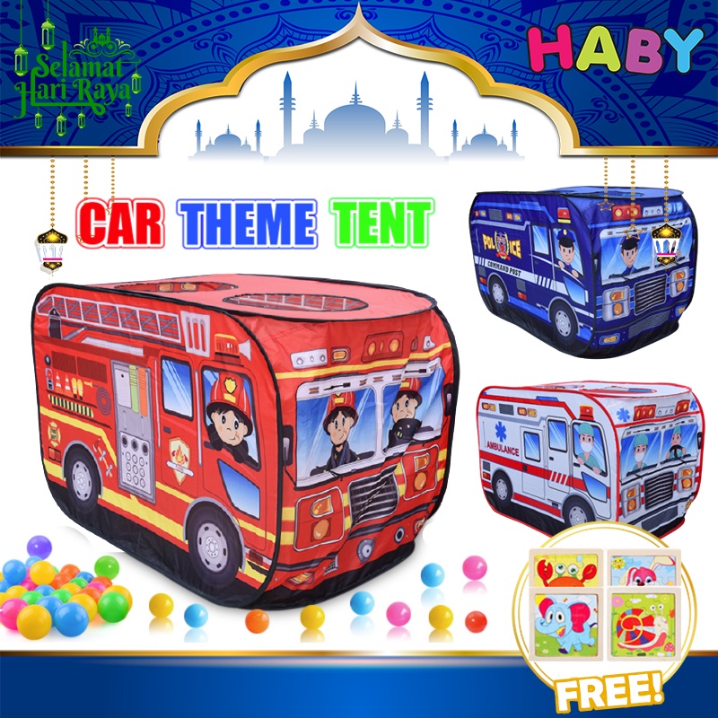 🎉MEGA SALE🎉HABY Kids Children Car Theme Foldable Pop Up Tent Playground ...