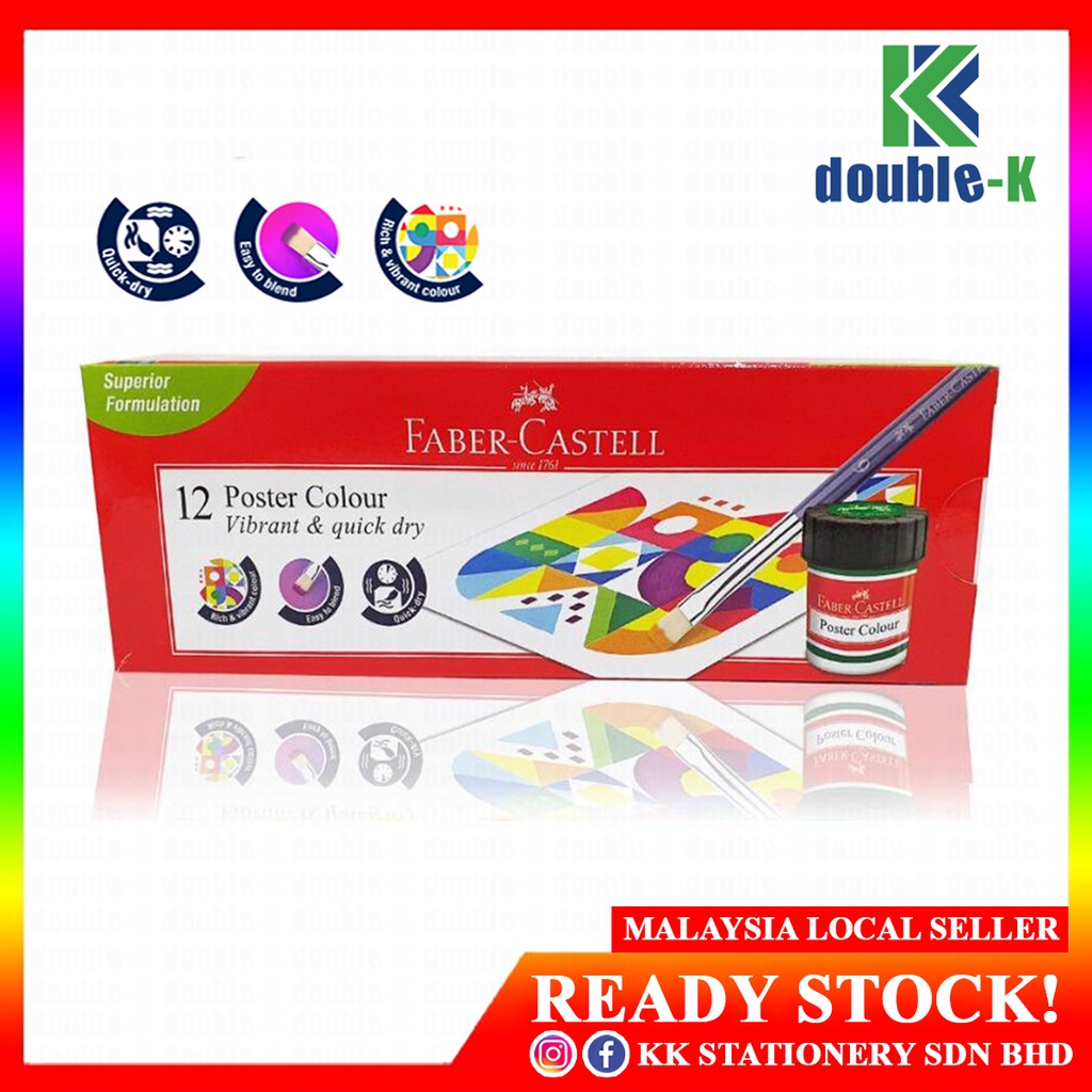 Faber Castell (171013) 12 Colour 15cc Poster Colour RM17.80/Box ...