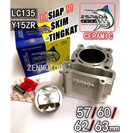 🔥🔥 LC135 Y15ZR BLOCK ESPADA LC 62mm 63mm 60mm 57mm 65mm BLOCK LC 57 60 ...