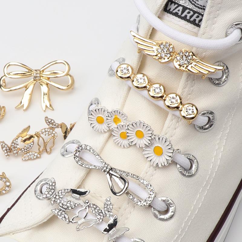 1Pcs Fashion Metal Shoe Charms Rhinestone Sneaker Charms Girl Gift Shoe ...