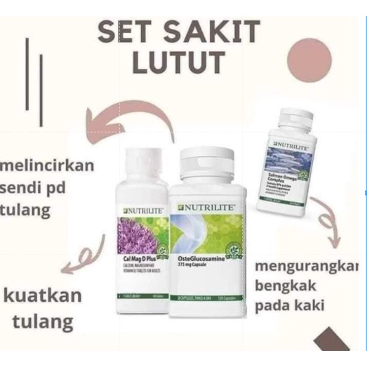 Amway Nutrilite Set Sakit Lutut (Osteglucosamine + Cal Mag D Plus ...