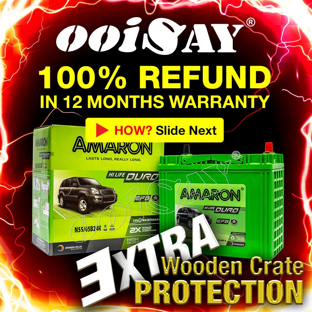 AMARON EFB NS60 | 65B24R (MF) - Car Battery - TOYOTA Avanza, Vios 1st ...