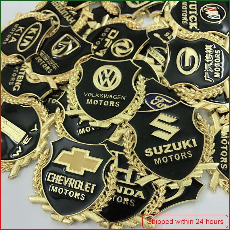 Toyota Honda Nissan 2PCS 3D Metal Stickers Carbon Fiber Stickers Motors ...