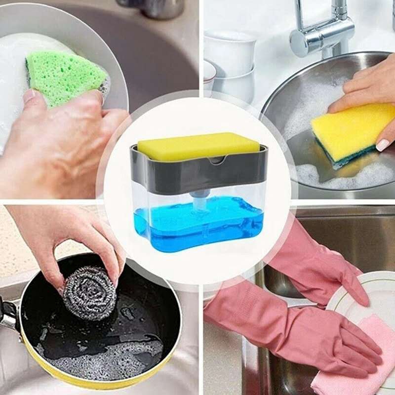 Dishwash Dispenser Sponge Soap Dispenser Bekas Sabun Basuh Pinggan ...