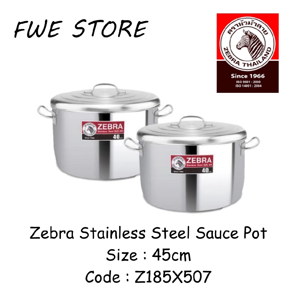 (100% Original) Zebra Thailand Stainless Steel Sauce Pot (36cm / 40cm ...