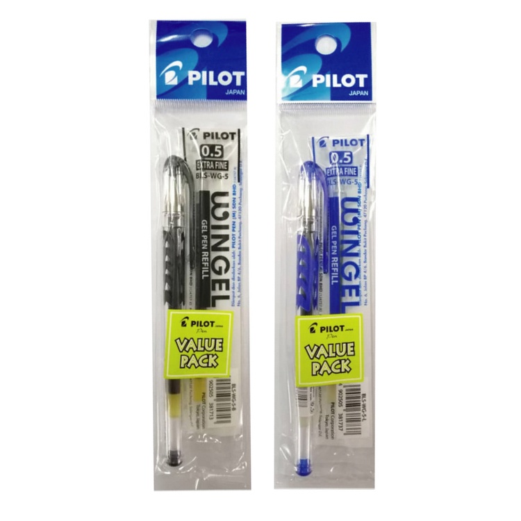 PILOT Wingel Gel Pen With Refill 0.5mm Set (Black/Blue) | Shopee Malaysia