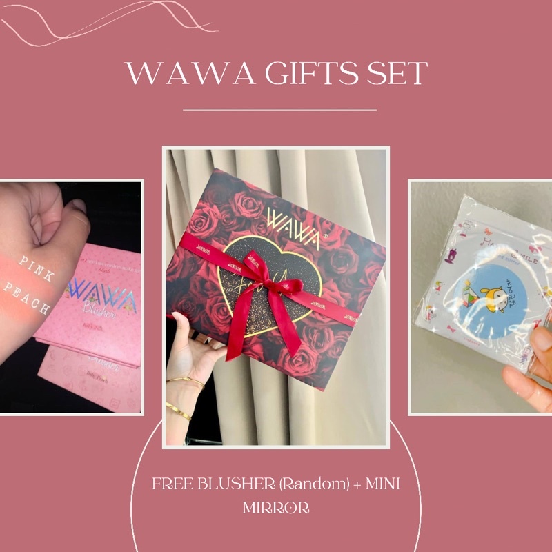 🔥WAWA GIFTS SET 🔥| WAWA COSMETICS | 💥FREE BLUSHER & MINI MIRROR💥 ...