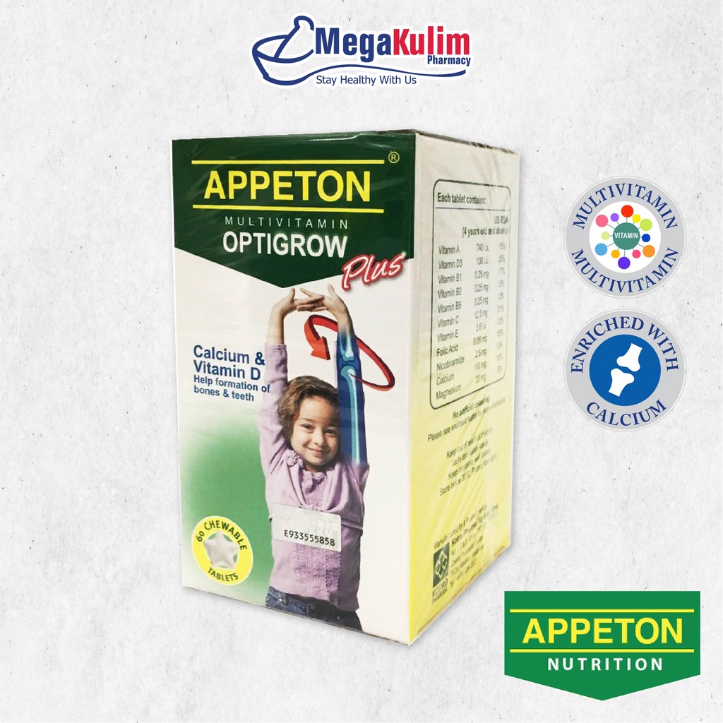 Appeton Multivitamin Optigrow Plus 60 Tab | Shopee Malaysia