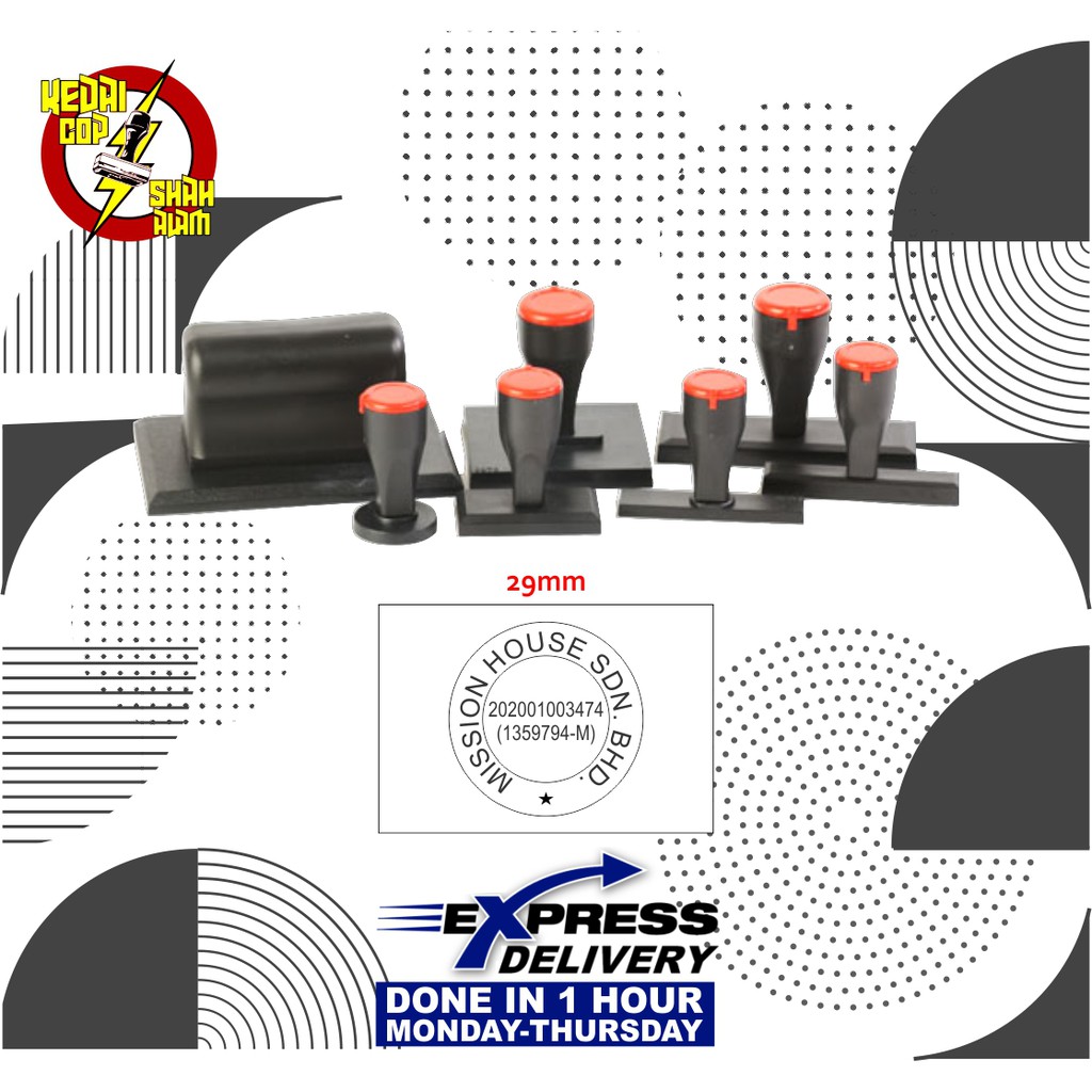 RubberStamp/Cop company/bank/SSM Normal (+Custom Rubber) | Shopee Malaysia