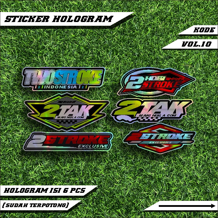 Sticker PACK HOLOGRAM PRINT & CUT VOL.10 GPC STRIPING 2 stroke 2stroke ...