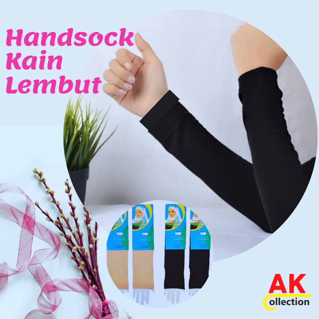 Handsock Sarung Tangan Lengan Armglove Handglove Nylon Inner Hand Sock Muslimah Wanita Perempuan ...