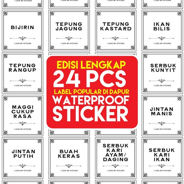 Sticker Dapur Hot🔥🔥🔥 6x6 CM SD-02 | Shopee Malaysia