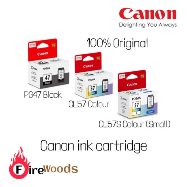 Canon PG-47 / CL-57 / CL-57s Original Ink Cartridge(for printer E410 ...
