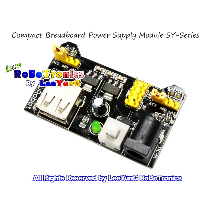 Arduino Breadboard 5V 3.3V Power Supply Module for MB102 Breadboard ...