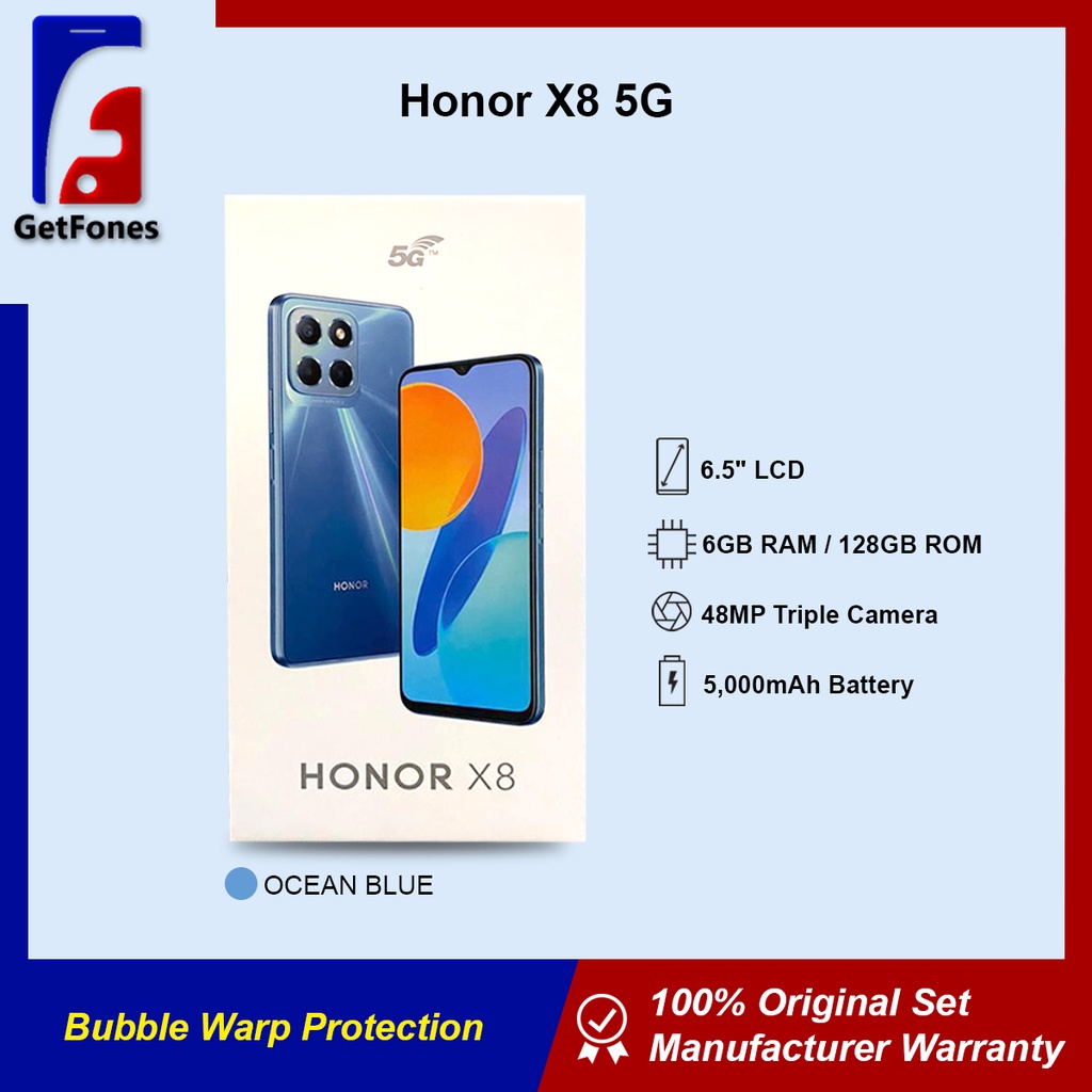 HONOR X8 5G [ 6GB RAM + 128GB ROM ] - 1 Year Warranty by Honor Malaysia | Shopee Malaysia