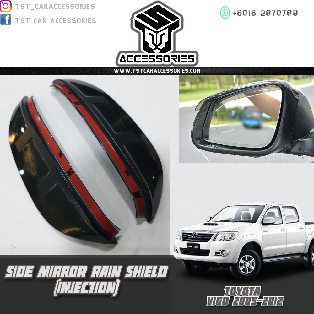 TOYOTA VIGO INJECTION SIDE MIRROR RAIN SHIELD '2PC/SET' | Shopee Malaysia