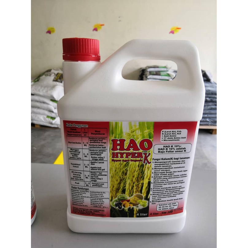 HAO Hyper K - 4ltr Baja Foliar dengan Unsur K | Shopee Malaysia
