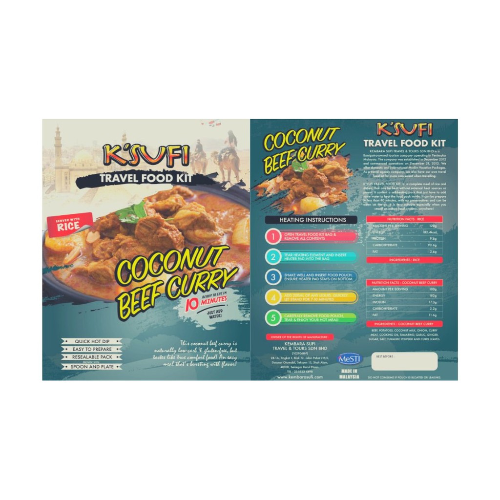 Travel Food Kit With Rice Set ( Kembara SUFI Meal Travel Food Kit ...