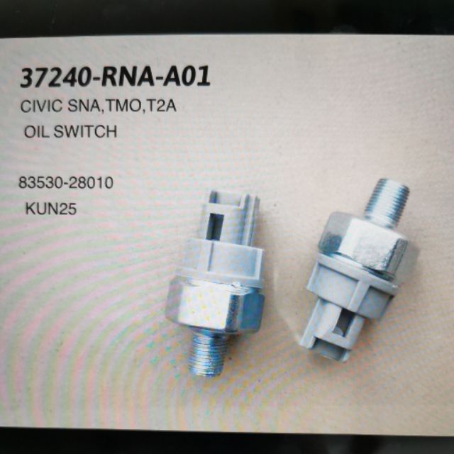 💯TOYOTA AE101,VIOS,ALTIS,CAMRY,HONDA ENGINE OIL PRESSURE SWITCH (83530 ...