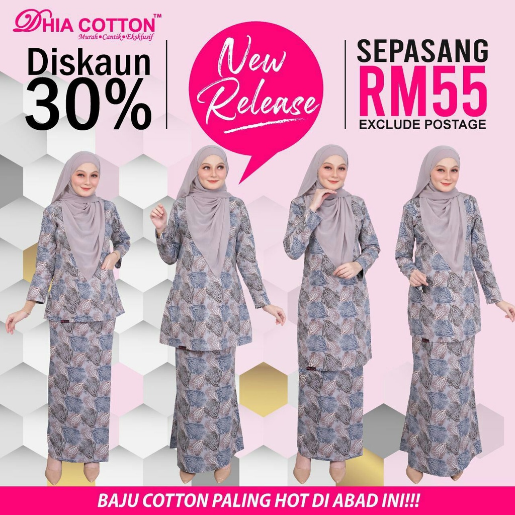 Baju KURUNG MODEN Eksklusif Dhia Cotton (XS hingga 4XL)DHIA COTTON💖 ...
