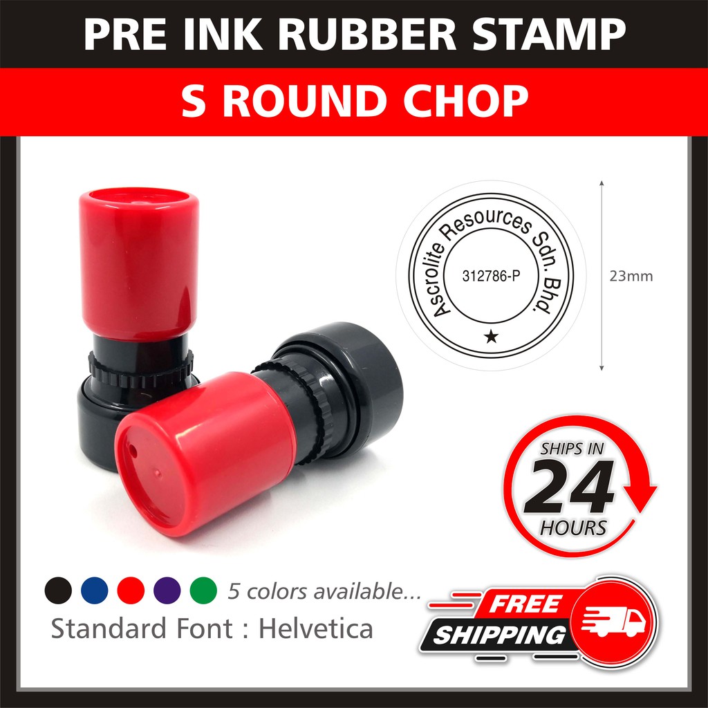 Rubber Stamp / Pre Ink Rubber Stamp / Self Ink Rubber Stamp / S Round ...