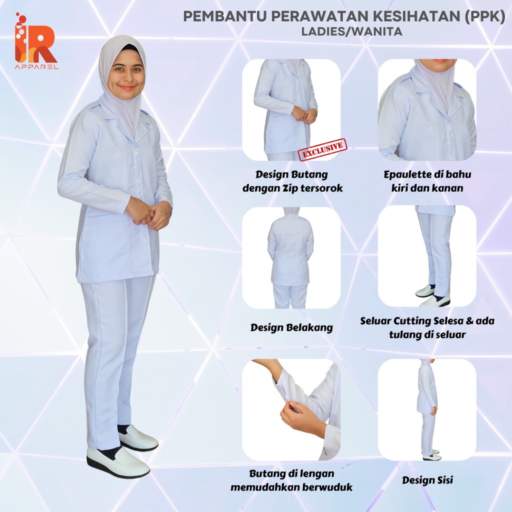 [ FEMALE ] PEMBANTU PERAWATAN KESIHATAN (PPK) WITH EPAULETTE / UNIFORM ...