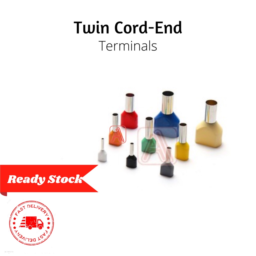 Taiwan Twin Cord-End Terminal / ferrules (100pcs) | Shopee Malaysia