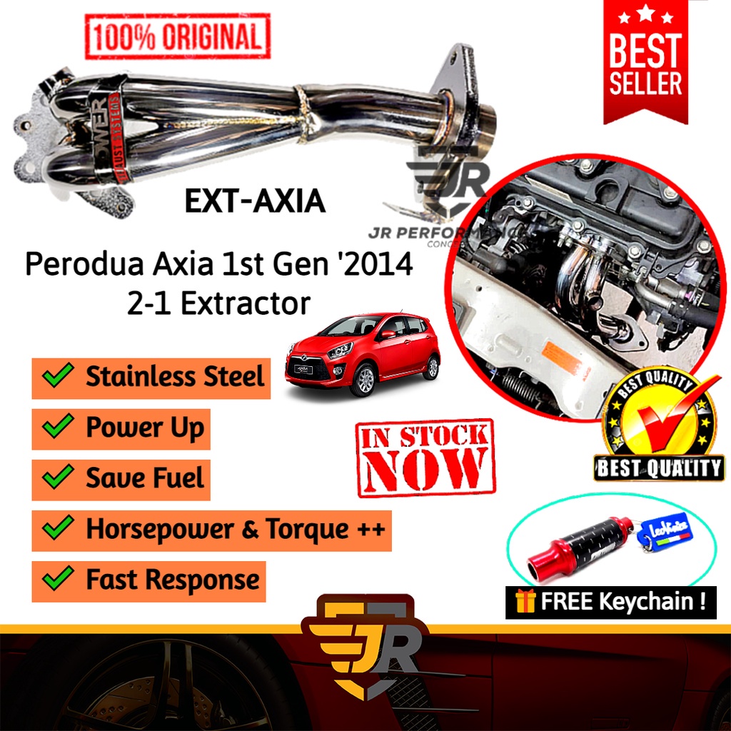 XPower Stainless Steel 2-1 Header Extractor Perodua Axia 1st Gen 1.0 ...
