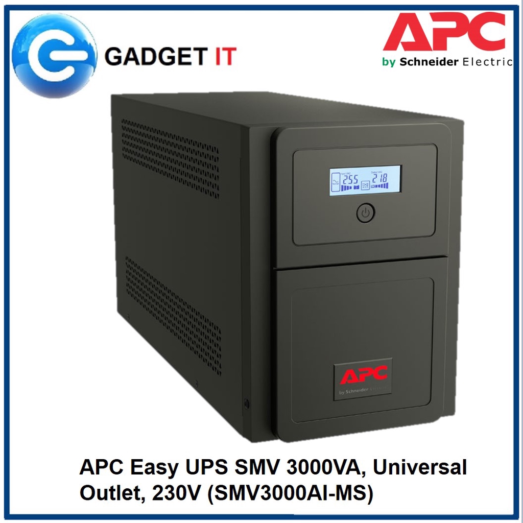 [Limit 1unit per order] APC Easy UPS SMV 3000VA, Universal Outlet, 230V (UPS-APC-SMV3000AI-MS ...